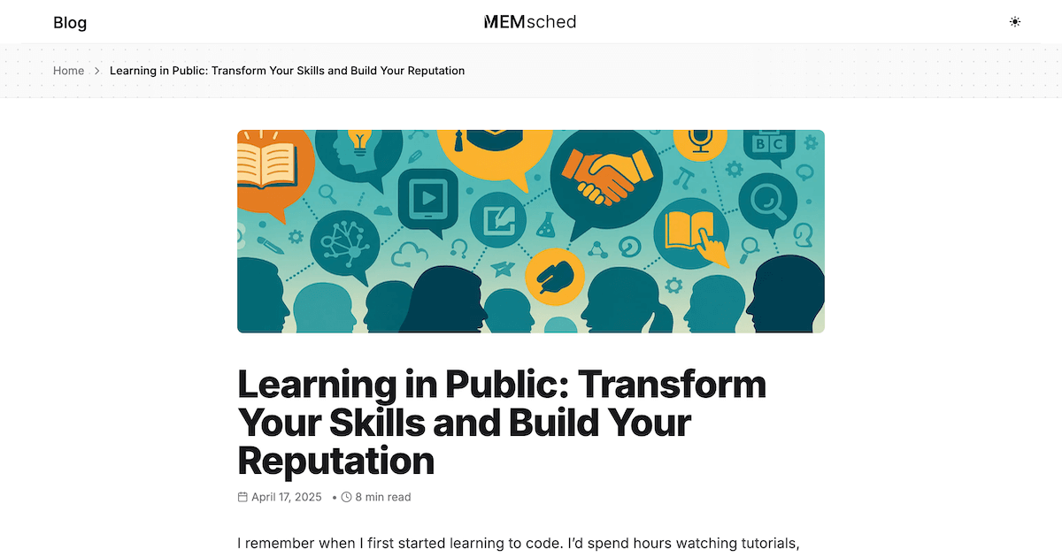 Learning in Public: Transform Your Skills and Build Your Reputation